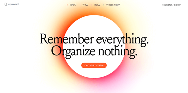 MyMind - Private bookmarking tool for notes, images, quotes