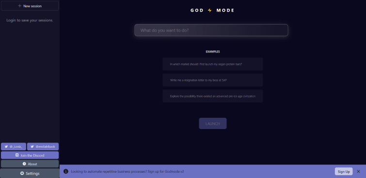 God Mode AI - Free Access to Auto GPT & More God Mode AI - Free Access to Auto GPT & More
