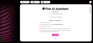 Pink AI - Use AI assistants and increase your productivity