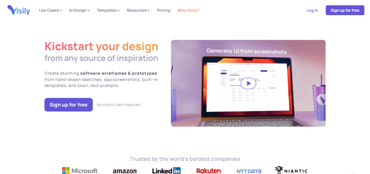 Visily AI -Text to Wireframe Tool | Free Mockup Generator