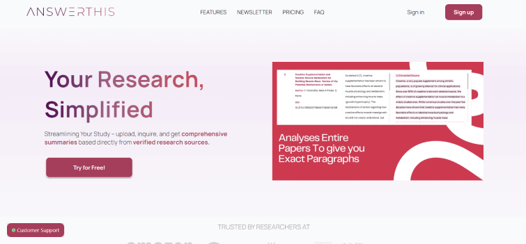 AnswerThis - AI-driven Research Assistant