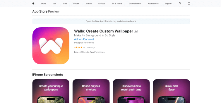 Wally - Make your own wallpaper in free