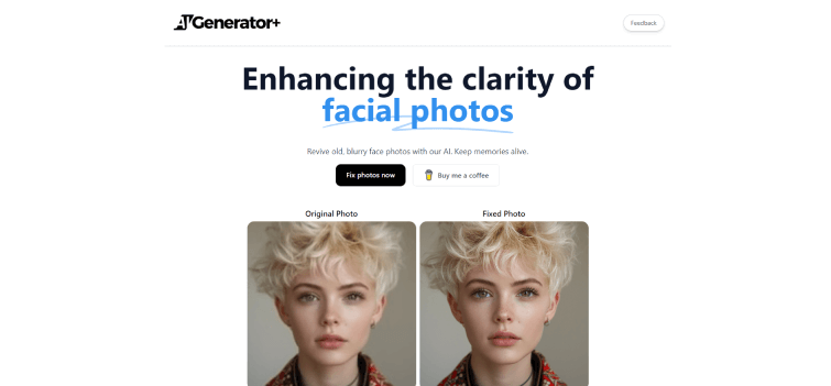 AIGenerator - Revive Old Photos with AI Image Sharpener