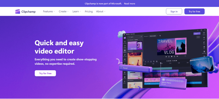 Clipchamp - Free and Easy video editing tool