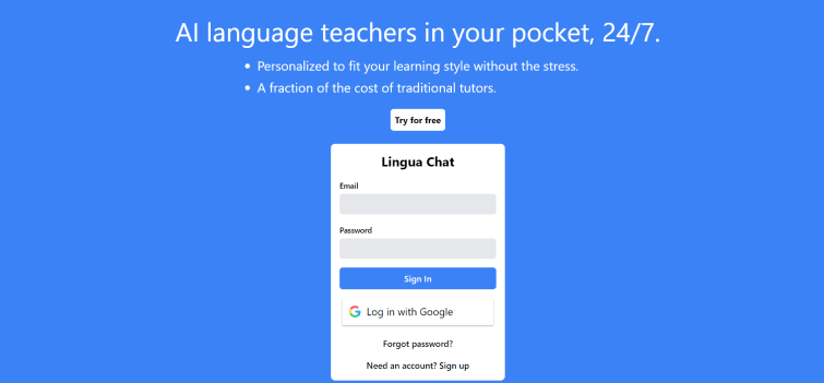 Lingua Chat - AI-Powered Language Learning Tool