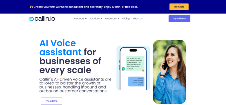 Callin.io - AI Voice assistant for businesses of every scale