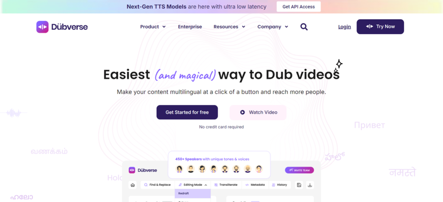 Dubverse - Multilingual Video Dubbing Made Easy